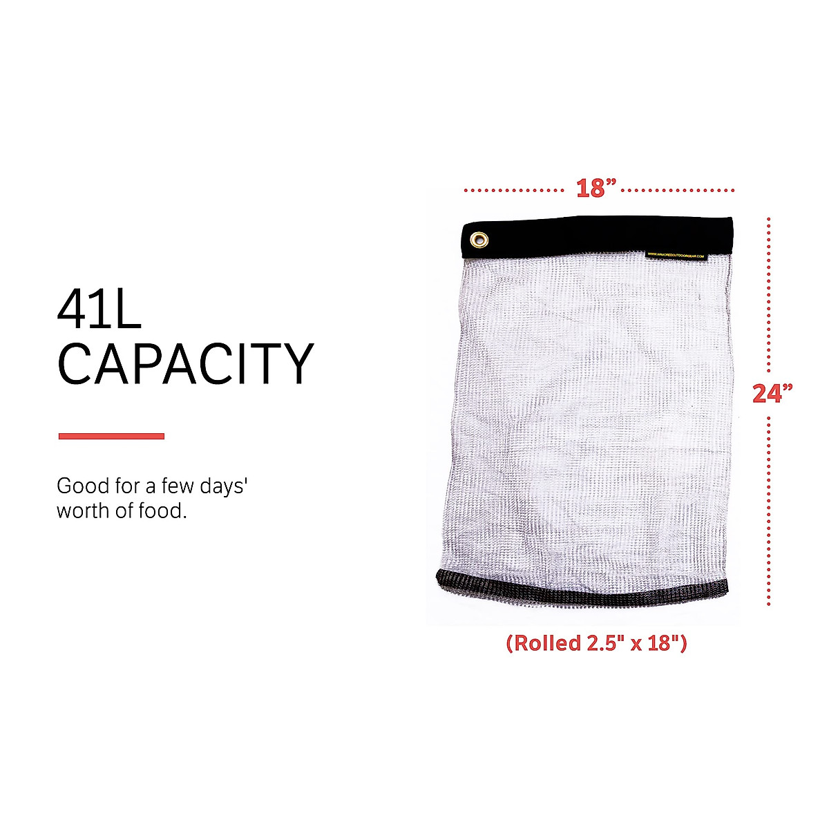 Ratsack Rodent Proof Bear Bags Medium Size - Ultralight Stainless Steel Mesh Bag for Camping Food Storage - Sturdy and Rust-Resistant Sack with Lock and Grommet For Easy Hanging - Made in USA… (Large)