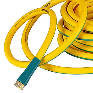 SuperHandy Garden Water Hose 5/8" Inch x 50' Foot Heavy Duty Premium Commercial Ultra Flex Hybrid Polymer Max Pressure 150 PSI/10 BAR with 3/4" GHT Fittings