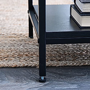 Household Essentials Black Oak Bungalow Console Table