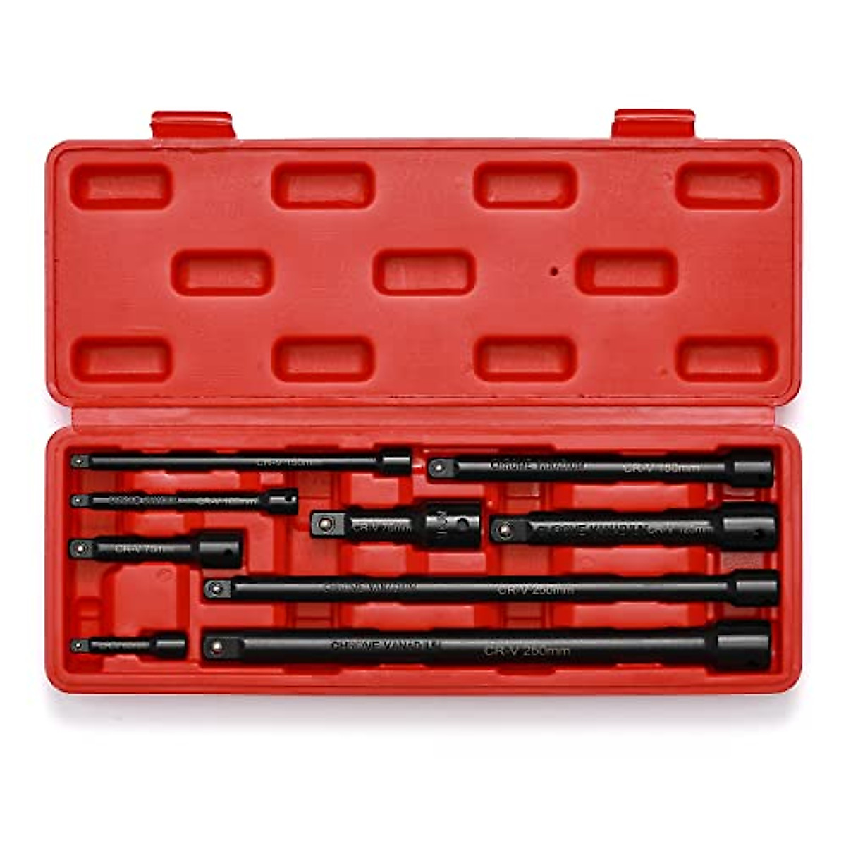 Mayouko 1/4",3/8",1/2" Drive Extension Bar Set, CR-V, 9 Pieces Socket Extension Bars for Narrow and Deep Areas