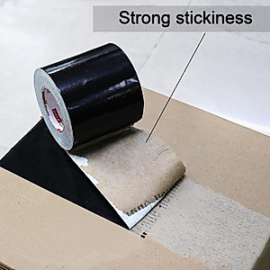 JIALAI HOME Black Duct Tape, Wide Roll, Industrial Grade 5 inches x 55 Yards (164 ft), 9 Mil Heavy-Duty, Waterproof, Strong, Flexible, No Residue, UV Resistant for Crafts & Home Improvement