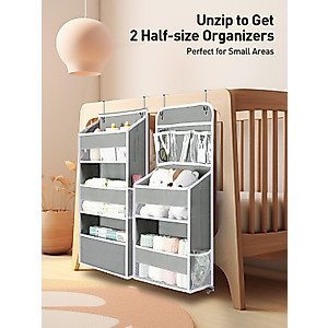 Yecaye 6-Shelf Detachable Over The Door Organizer - Heavy-Duty 44lb Capacity Bathroom Closet Organizers and Storage - Versatile Toy Storage Organizer for Baby Essentials Stuffed Animal Storage