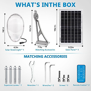 XRDZYXGS Solar Street Lights, 10000LM Parking Lot Light with Motion Sensor, Solar Street Lights Outdoor Waterproof Solar Flood Light Solar Street Lights Outdoor Dusk to Dawn, Solar Lamp for Road/Yard