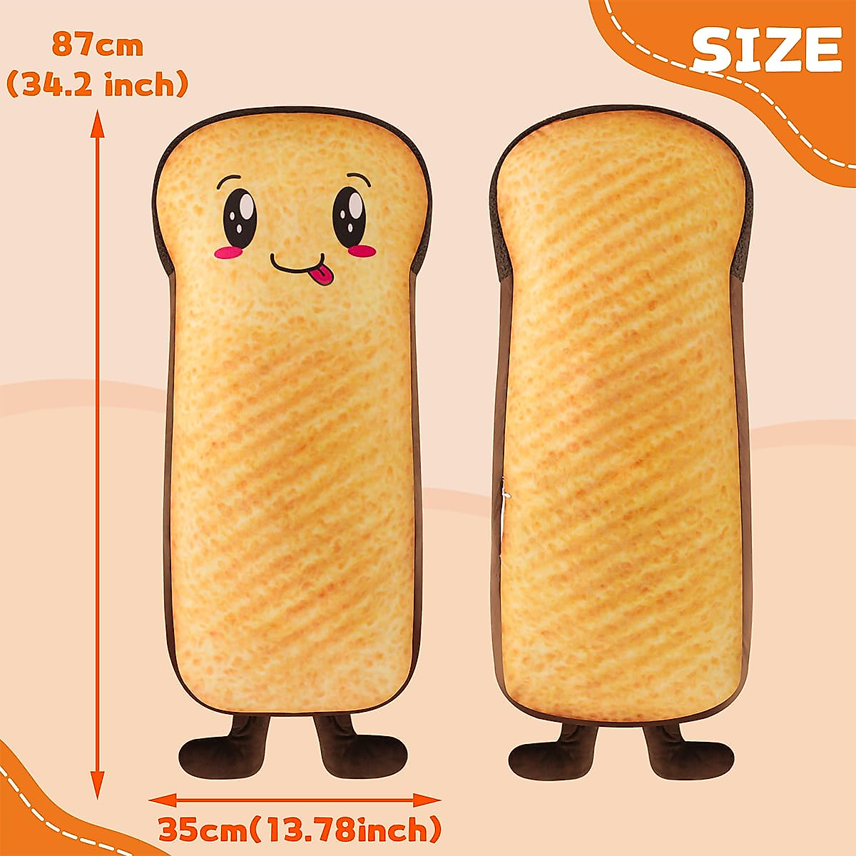 VYUSIT Cat Plush Body Pillow, 24 inch Long Cat Pillow Cute Gray Stuffed Animals Big Eyes Soft Plushies Doll Toys Kawaii Gift for Kids Girlfriend