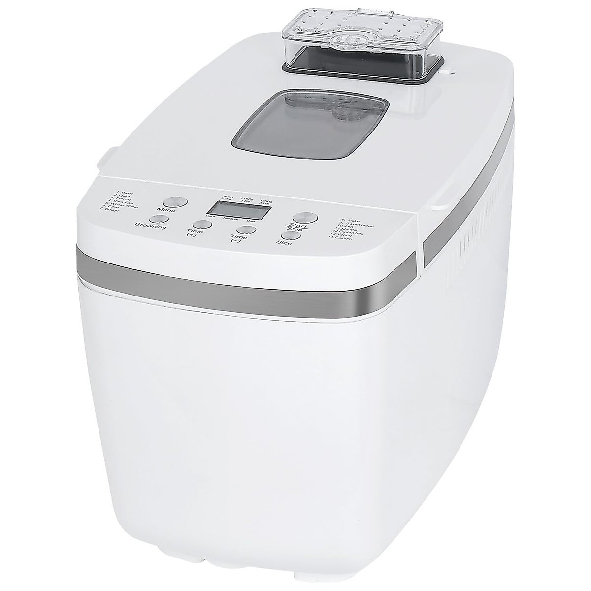Patioer Bread Maker Machine with Gluten Free Setting 3LB 2.5LB 2LB Automatic Loaf Bread Machine with Fruit & Nut Dispenser 14-in-1 Breadmaker Dual Paddle Programmable 3 Crust Colors, White