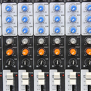 Bluetooth Studio Audio Mixer Sound Mixing Console Desk System Interface w/USB Drive for PC Recording Input AC 110V for Professional and Beginners Recording Function (12 Channel)