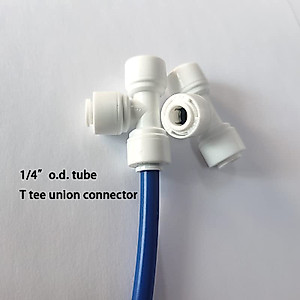 Malida 1/4 inch O.D. Length 32.8ft(10 meters) RO Water Tubing, Hose Pipe for RO Water purifiers System,+ 1/4 O.D quick connector 10pcs