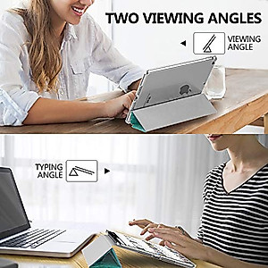 MoKo Case for iPad 10.2 iPad 9th Generation 2021/ iPad 8th Generation 2020/ iPad 7th Generation 2019, Slim Stand Hard Back Shell Smart Cover Case for iPad 10.2 inch, Auto Wake/Sleep, Swirl