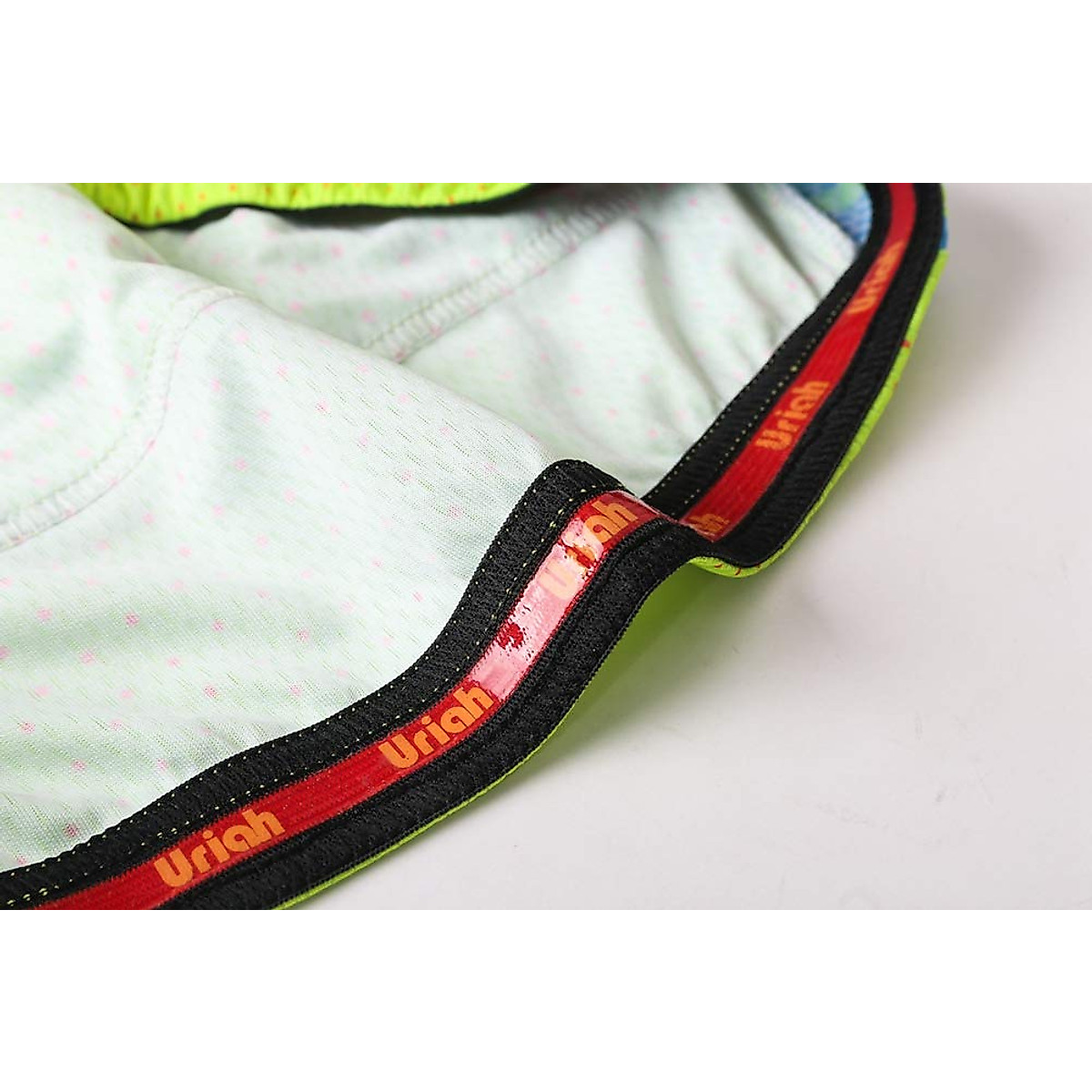 Uriah Women's Cycling Jersey Short Sleeve Reflective with Rear Zippered Bag Blue Yellow Size L