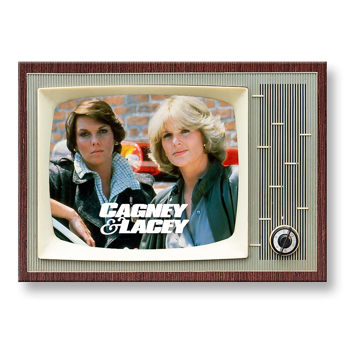 Wag Whimsy Retro Cagney & Lacey TV Design Refrigerator Magnet, 3.5" x 2.5" (9cms x 6.5cms), Steel, 1 Count