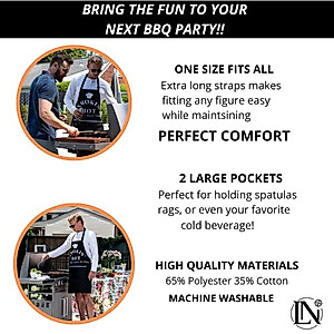 LIKENORTH funny aprons for men Hilarious mens apron for cooking kings chef apron for men,Perfect for bbq & grill shenanigans (Smokin Hot)