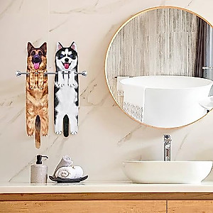 AGRIMONY Funny German Shepherd Dog Hand Towels for Kitchen Bathroom - Dog Mom Gifts for Women Dog Dad Gifts for Men- Mothers Fathers Valentines Day Housewarming Gifts for Dog Lovers