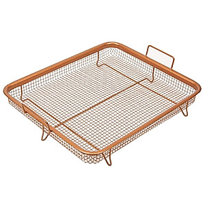 Copper Chef Nonstick Copper Crisper Pan, 12 x 18 Inch Deluxe, 2-Piece Set, Copper