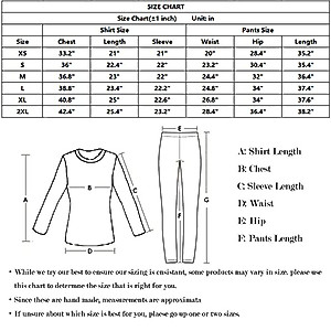 HEROBIKER Women's Thermal Underwear Set, Ultra Soft Thermal Shirt Long Johns Top Bottom Warm with Fleece lined Winter Base Layer Sets M Black
