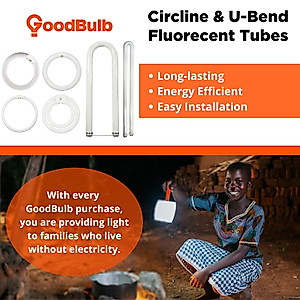 GoodBulb 32-Watt 6 Inch T8 Fluorescent U-Bend Light Bulb | 3500K Soft White Light Color | Medium Bi-Pin Base | High Output 2027 Lumens | 10000 Life Hours 80 CRI | Pack of 10 Bulbs