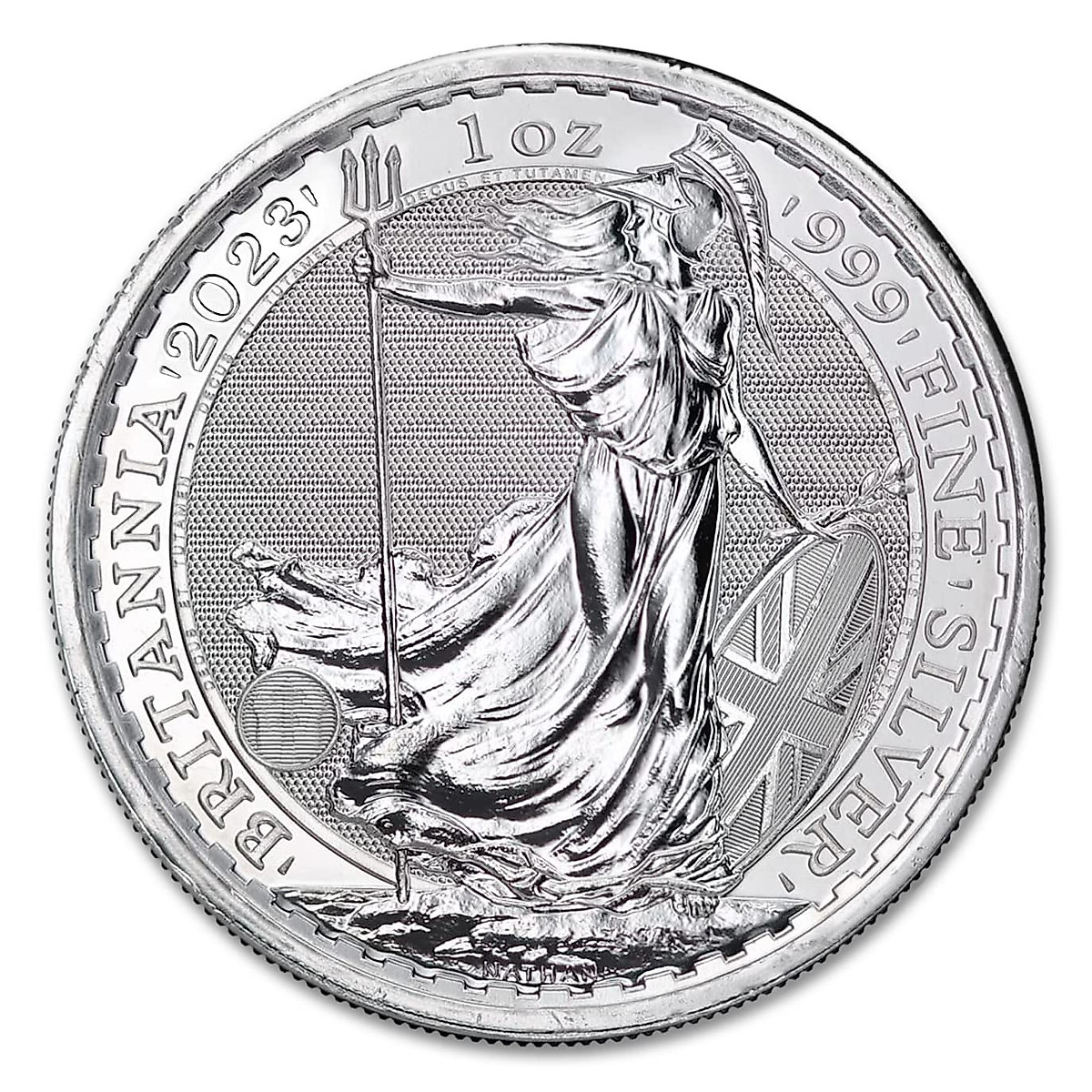 2023 1 oz British Silver Britannia Coin by the Royal Mint Brilliant Uncirculated with Certificate of Authenticity £2 BU