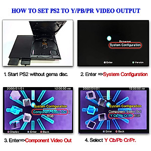 6Ft Component HD AV Cable for PS2/PS3/PS3 Slim HDTV-Ready 5-Wire TV Cables-1 Pack