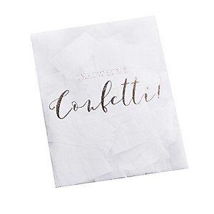 Ginger Ray White & Rose Gold Tissue Paper Confetti Envelope Party or Wedding Confetti Decoration - Beautiful Botanics
