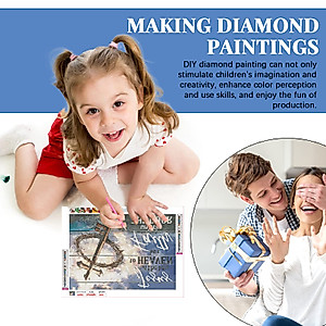 5D Diamond Art Painting with Christian Theme Jesus is The Sky to Heaven but Faith unlocks The Door Jesus Diamond Art Kit for Adults, Ideal for Gifting or Home Decor