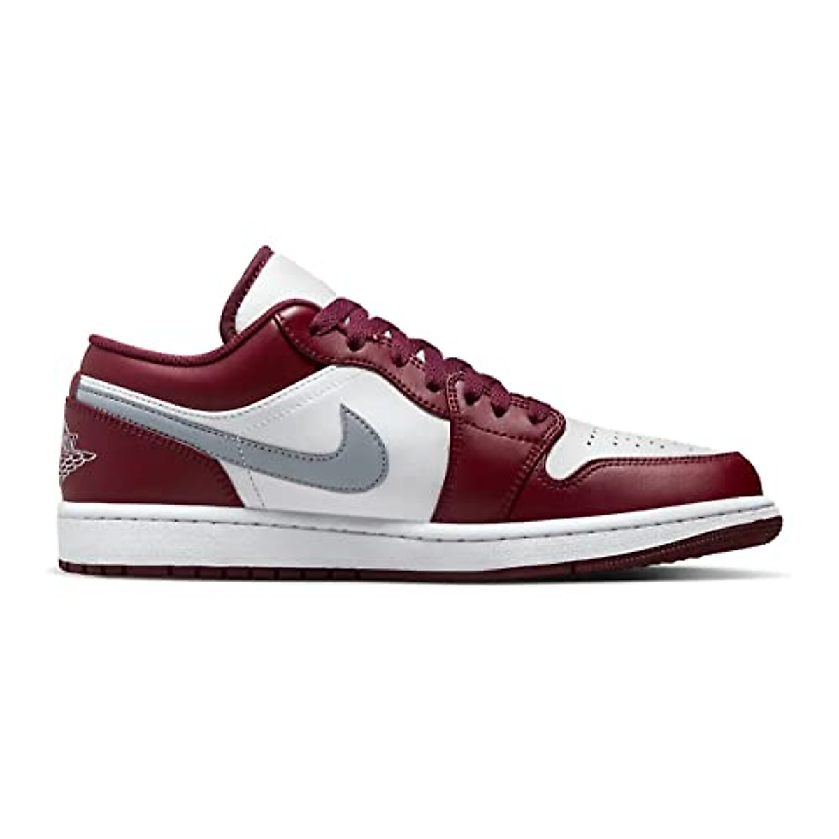 Jordan Men's Air Jordan 1 Low Sneaker, Cherrywood Red/Cement Grey, 10