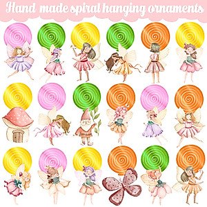 Fairy Party Hanging Swirls Fairy Birthday Party Decorations Fairies Hanging Decor Fairy Garden Swirls Ceiling Streamers for Wonderland Garden Baby Shower Supplies