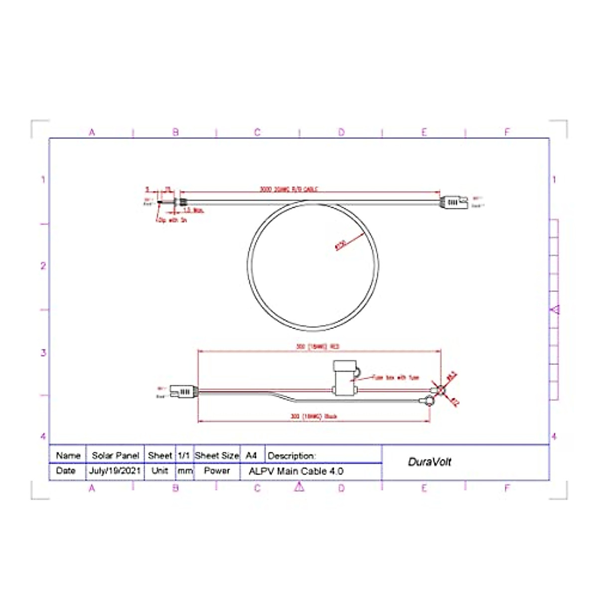 Fifth Wheel & Travel Trailer (Class B&C RV) Hi Power Super Magnetic for 1-2 x12V Batteries Dims 17.5" L x 10.3" W x 1/4" Thick. 10' Cable.