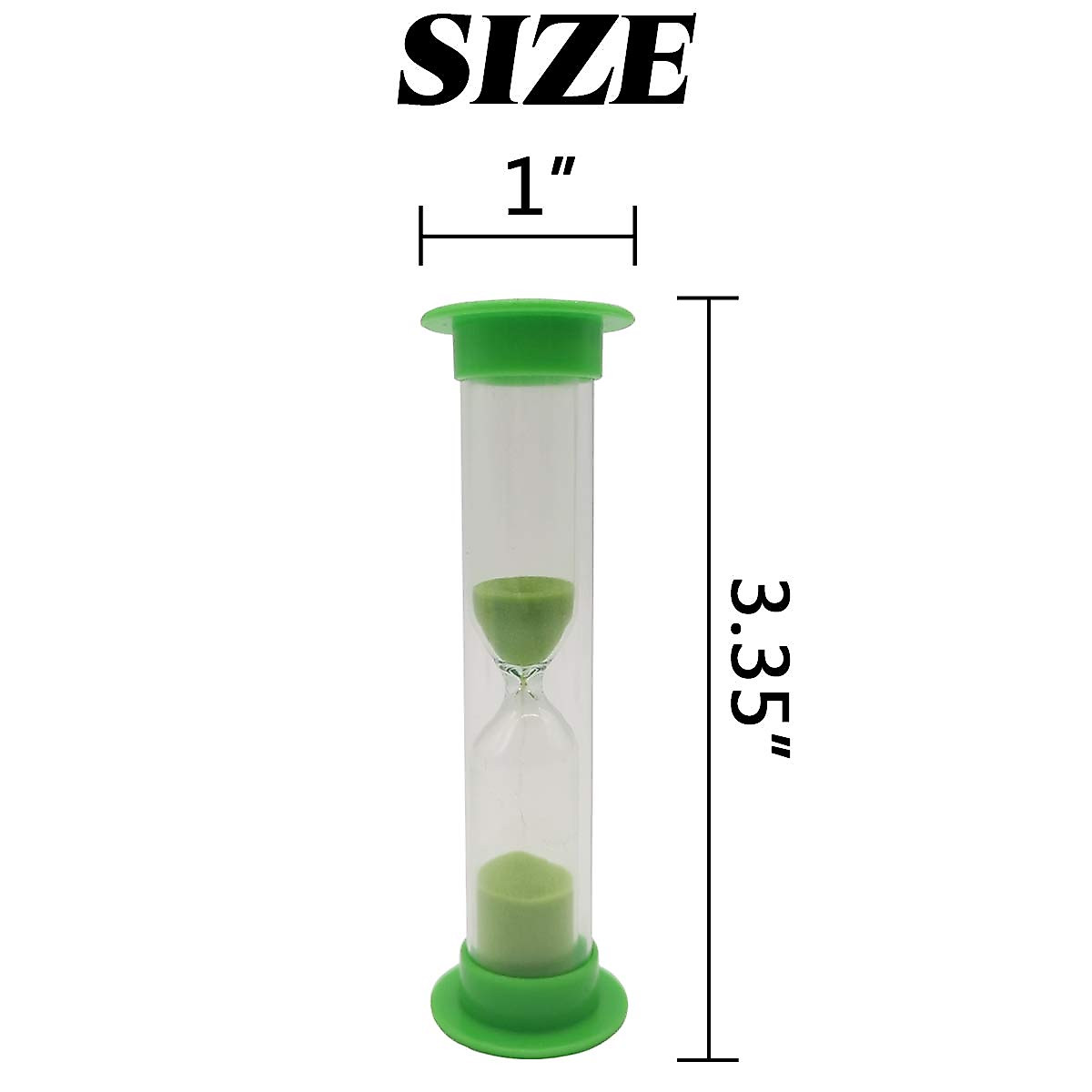 TIHOOD 24PCS Sand Timer Assortment Plastic Sand Clock Timer 30s / 1min / 2mins / 3mins / 5mins / 10mins for Adult Kids in Classroom Kitchen Games Office