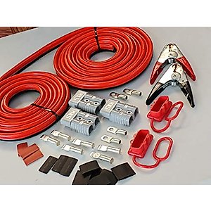 PolePalUSA 32ft DIY Winch Jump Booster Permanent (or Non perm) Quick Connect Trailer 1ga - Gray