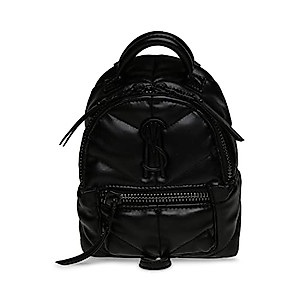 Steve Madden Jacks Quilted Mini Backpack, Black/Black