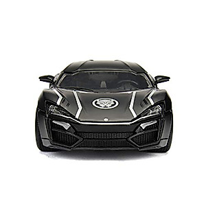 Jada Toys Marvel Black Panther & Lykan Hypersport Die-cast Car, 1:24 ScaleVehicle & 2.75 Collectible Figurine