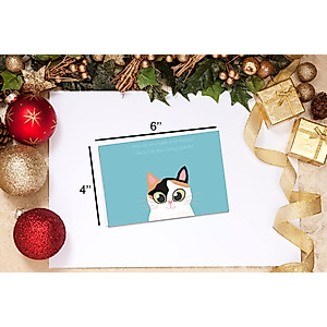 20 Greeting Cards, Blank Thank You Cards With Envelopes & Stickers-Cute Cat Bulk Note Cards Stationery Box Set For All Occasions Birthday Thank You Wedding and More.Cat greeting cards