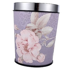 NUOBESTY Garbage Can Living Room Trash Bin Ktv Trash Container Multi-Function Garbage Bucket Trash Can Bedroom Office Household Products Multifunction Stainless Steel Purple