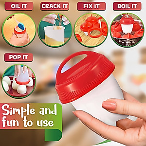 Indvidual Egg Boiler for Hard Boiled Eggs - 6Pcs Silicone Poached Egg Cups for Boiling Eggs Hard Boiled Egg Maker Silicone Egg Mold - Poached Egg Cooker Hardboiled Egg Making Poached Egg Holder Mold