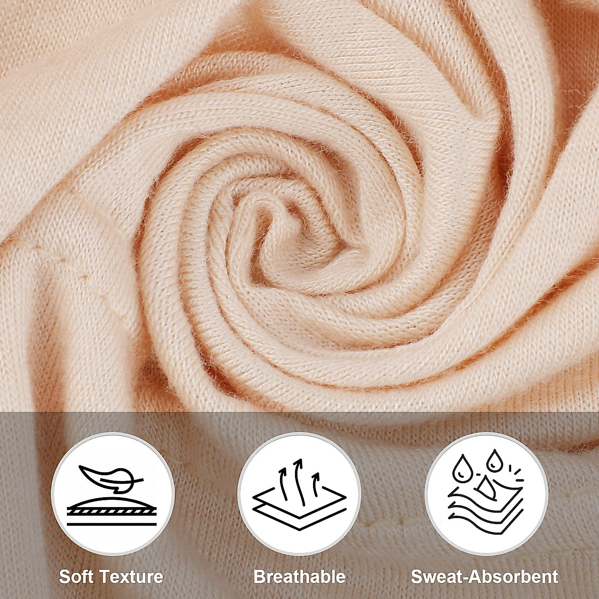 PHOGARY 4 Pcs Women Hijab Undercap, Islamic Muslim Under Hijab Cap Inner Under Scarf Hat Hijab Cap with Tie Back Closure Solid Color Underscarf Hijab Cap Turban Head Wraps for Women Chemo Sleep Cap(C)