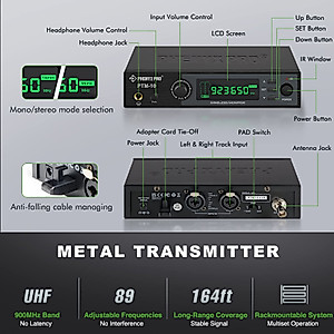 Phenyx Pro PTM-10 in Ear Monitor System in 900MHz Band Bundle with Compatible PTM-10 Bodypack Receiver