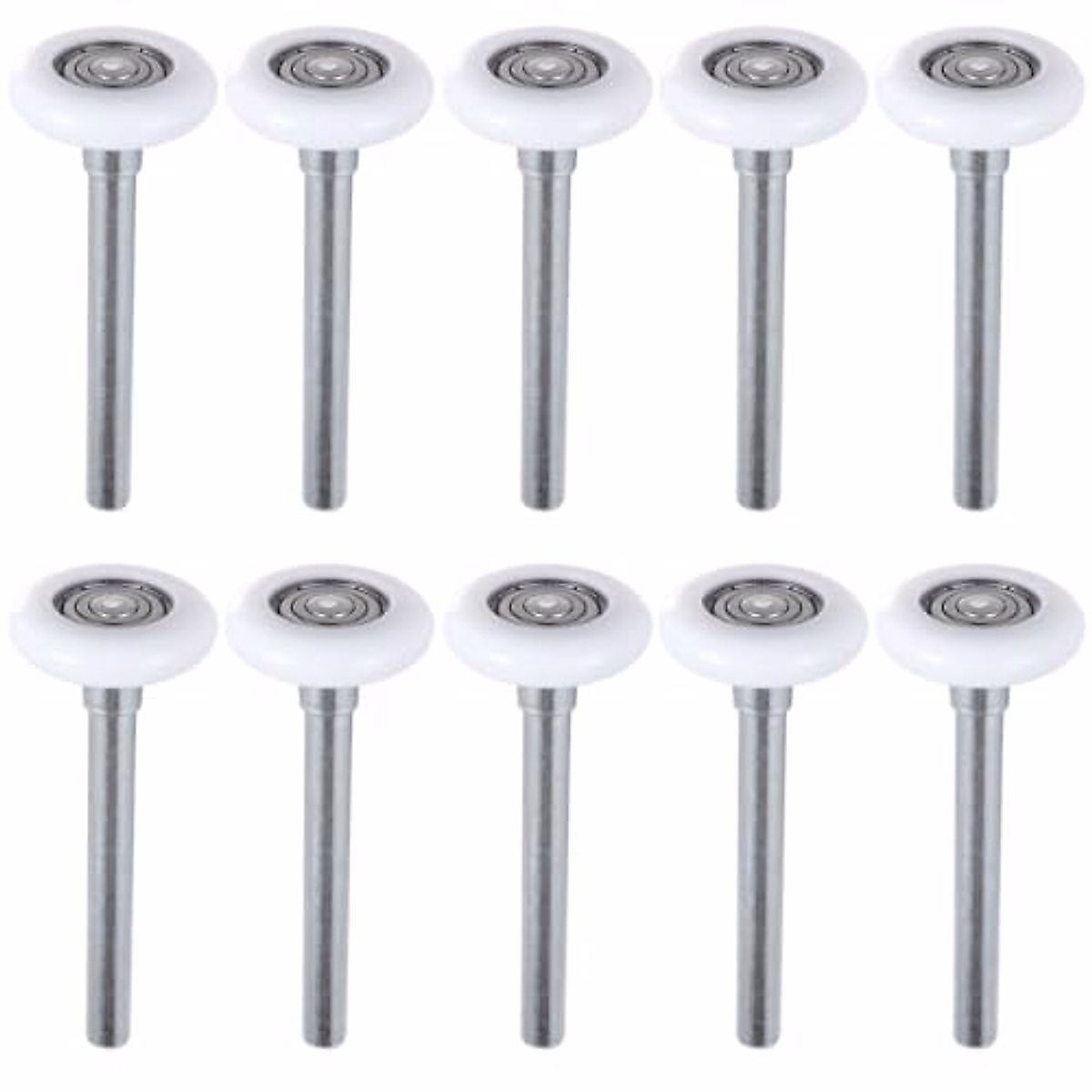 Homaisson 10 PCS 1.8'' Garage Door Rollers with 4.7-inch Stem, Quiet Garage Door Replaceable Wheel, Nylon Garage Roller Replacement, Door Roller for Garages, Barns, Warehouses