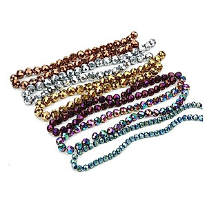 EXCEART 192pcs Bling Accessories Lip Gloss Kit Beads in Bulk Beads for Crafts Hematite Beads Metal Spacer Beads Bracelet Beads Beading Kits DIY Beads Scattered Beads Jewelry Bead Chain