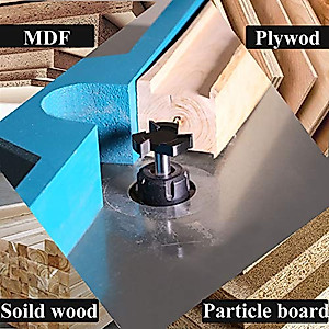 CNC Spoilboard Surfacing Router Bit, 1/4 inch Shank Carbide Tipped Surface Planing Bottom Cleaning Cutter Slab Flattening Router Bit, Wood Milling Cutter Planer Woodworking Tool