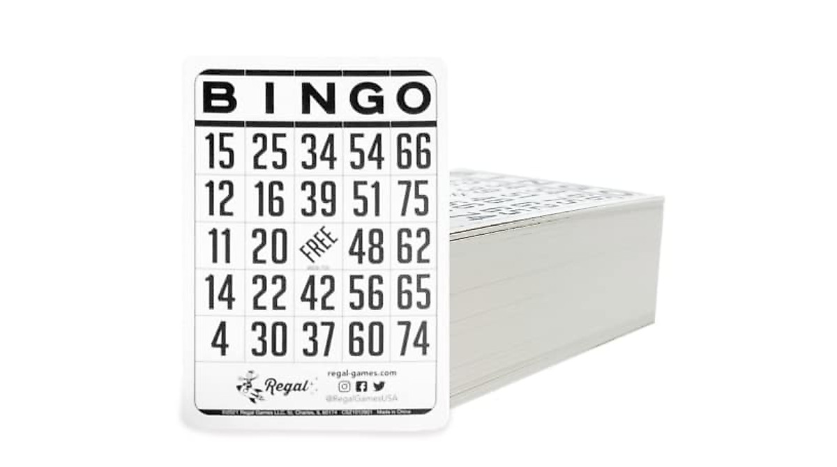 Regal Games Classic Bingo Cards - 200 Pack for Fun & Reuse