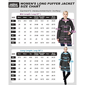 Outdoor Ventures Women's Maryan Hooded Ultra Lightweight Warm Thermolite Long Puffer Coat