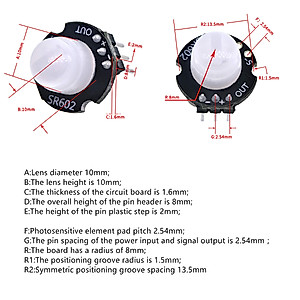 Oiyagai 2pcs SR602 Motion Sensor Detector Module Pyroelectric Infrared Sensory Switch