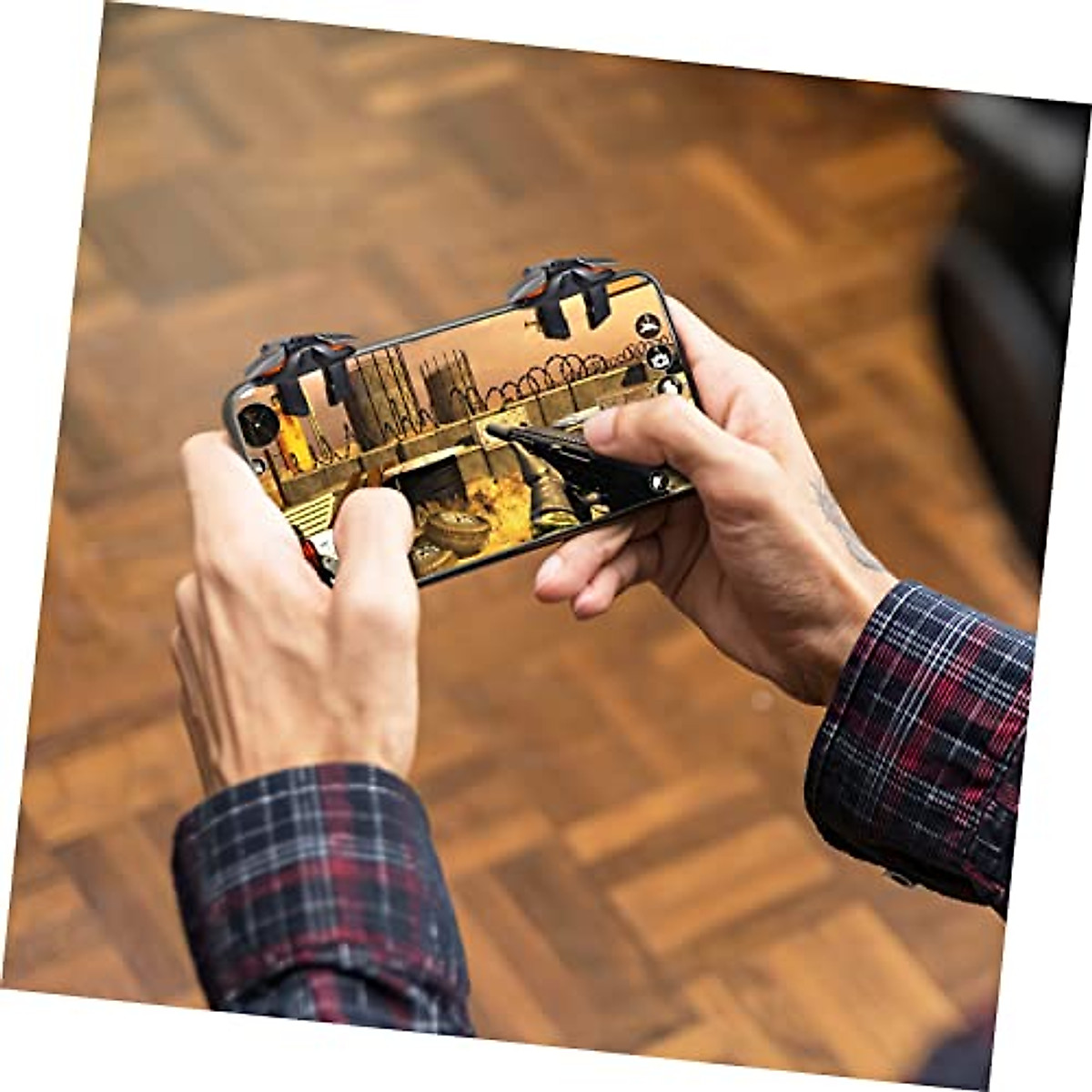 Telefono Telephones 1 Set Phone Trigger Conter Cell Gaming Charging Fire - Aim & Triggers Gloves Compatible Game Sleeves Cable Mobile with Finger and Conters Shots Fired