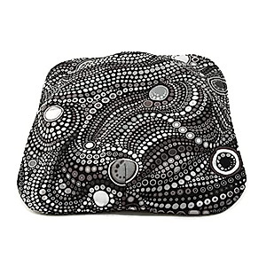 Black and White Microwave Plate Holder - Modern Cotton Fabric Dinner Plate Cozy