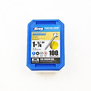 Kreg® 1-1/4''L #6 Fine-Thread Pan-Head Pocket Hole Screws, 100-Pack