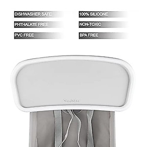 PandaEar Portable Baby Seat Travel| Compact Fold with Straps for Indoor/Outdoor Use| Great for Camping, Beach, Lawn |Toddlers, Kids, Boys, Girls (Seat with Placemat Grey)