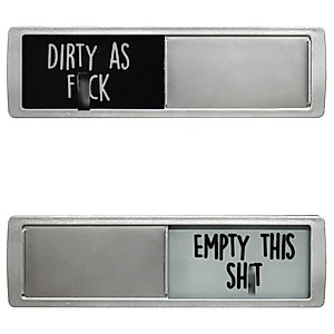 Kitchen Dishwasher Clean Dirty Magnet Funny Sign for Home Organization, Kitchen Gadgets, Home Decor, Kitchen Accessories, Dirty Clean Indicator Slider, Laundry room organization Magnets, Cute black