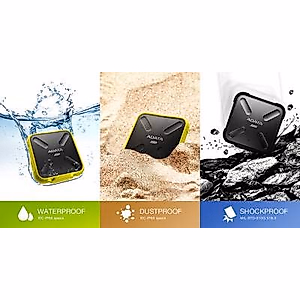 ADATA SD700 3D NAND 1TB Ruggedized Water/Dust/Shock Proof External Solid State Drive Yellow (ASD700-1TU3-CYL)