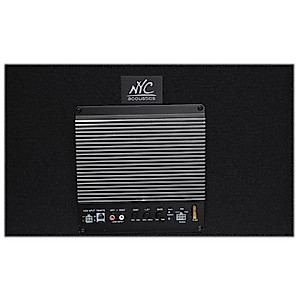 NYC ACOUSTiCS NSE12L 12" 1200w Powered Car Subwoofer/Sub Enclosure+LED+Amp Kit