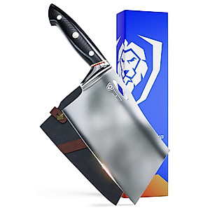 Dalstrong Meat Cleaver Knife - 7 inch - Centurion Series - Swedish 14C28N High Carbon Stainless Steel - G10 Handle - Razor Sharp Giftable Meat Cutting Knife - w/Sheath