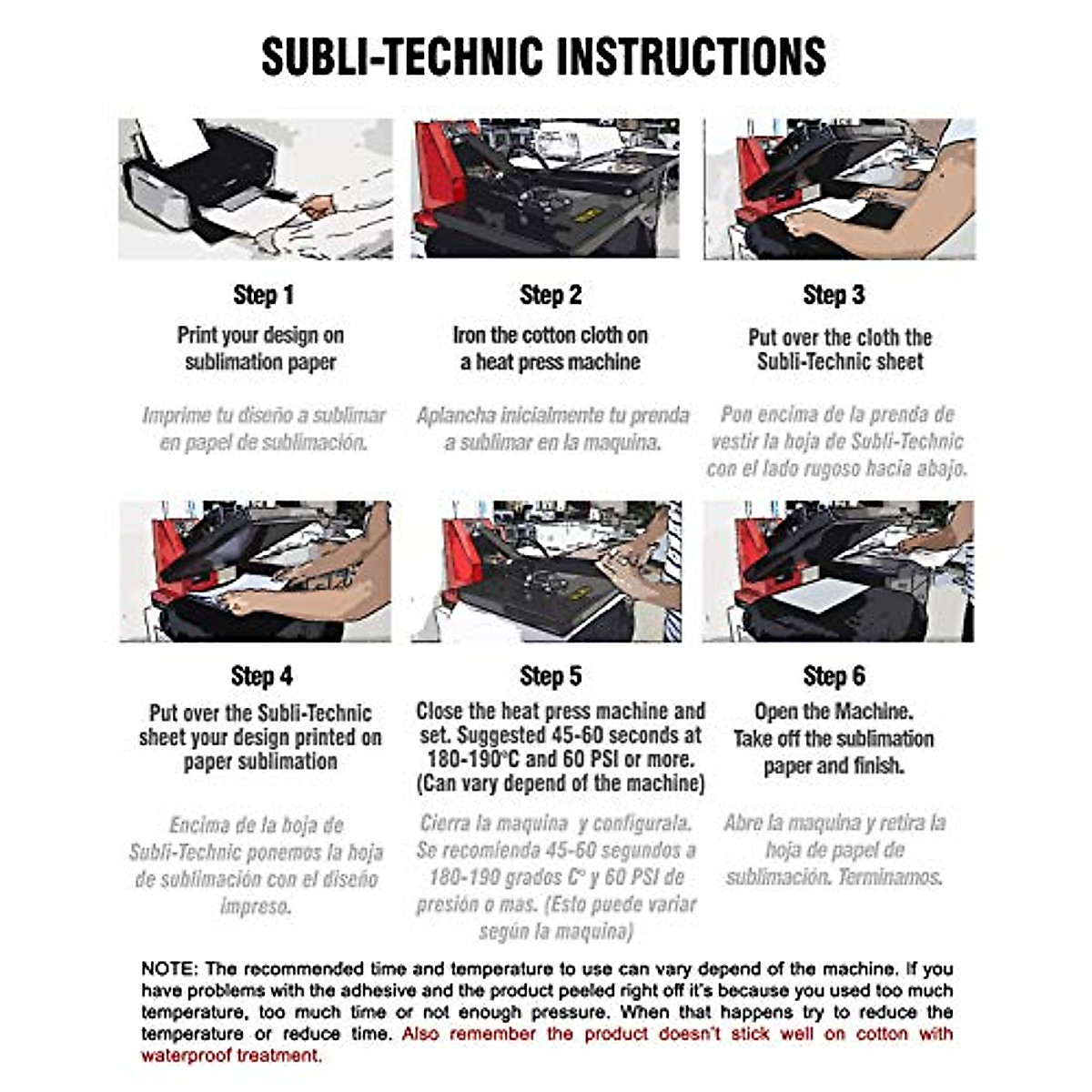 Subli-Technic Cotton Sublimation Dark & Light Cloth Fabric Sheet Pack (A4 x 20 Units) (21cmx29cm)